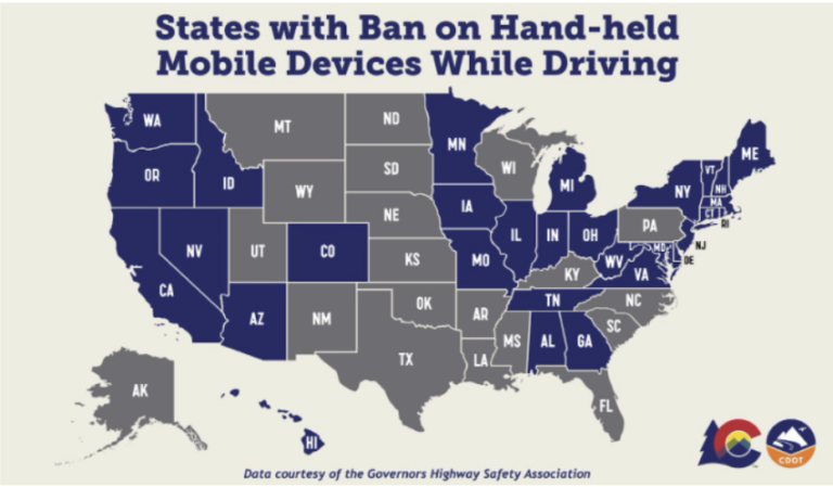 Colorado's Hands-Free Law for Mobile Devices, Which Bans Cellphone Use ...